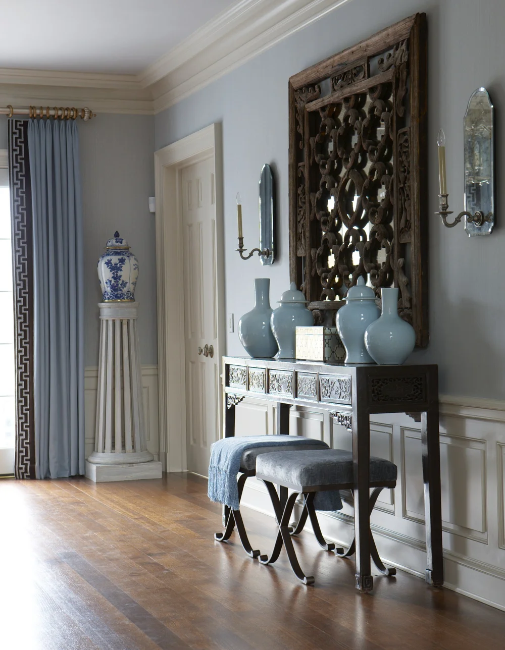 Transitional Colonial - Greenwich, CT — Rinfret, Ltd. Interior Design