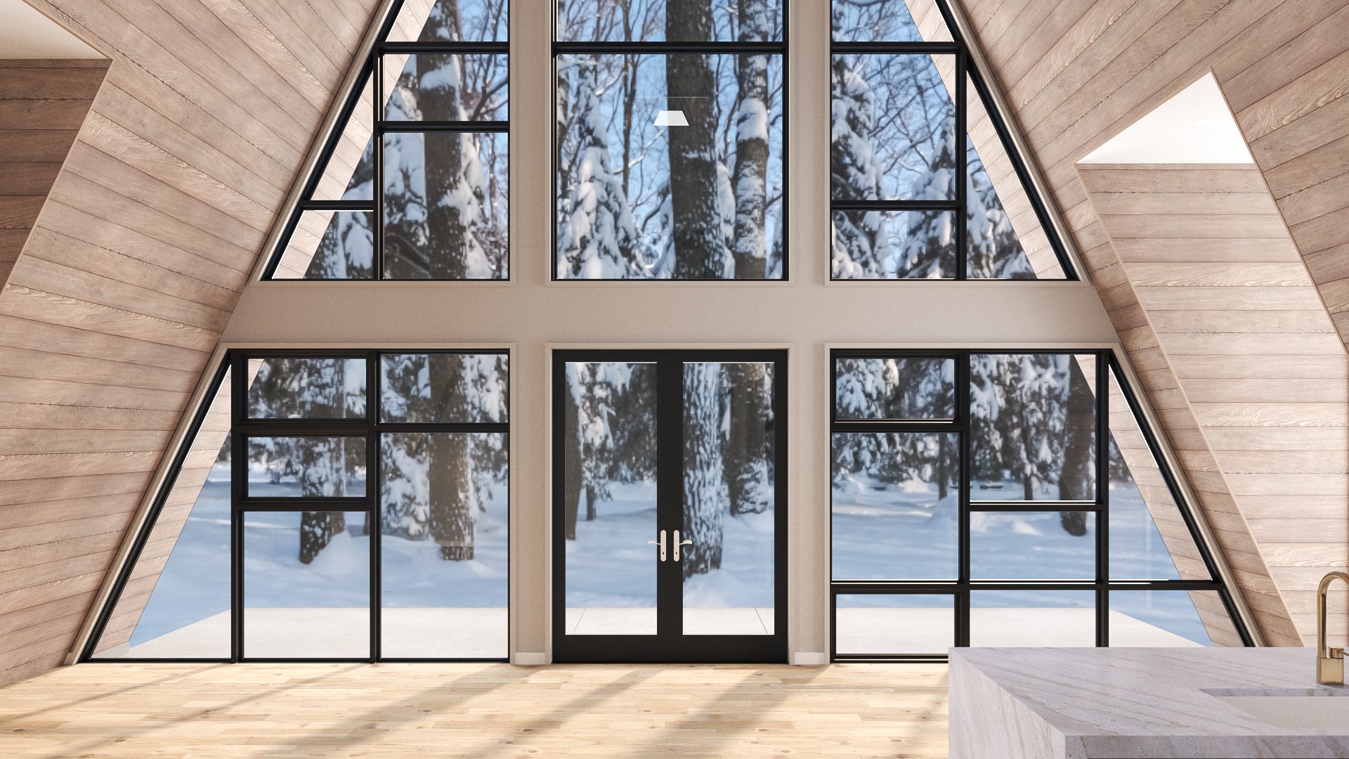 03 A-frame — A-Frame Rising | Modern, Luxury A-Frame House Plans