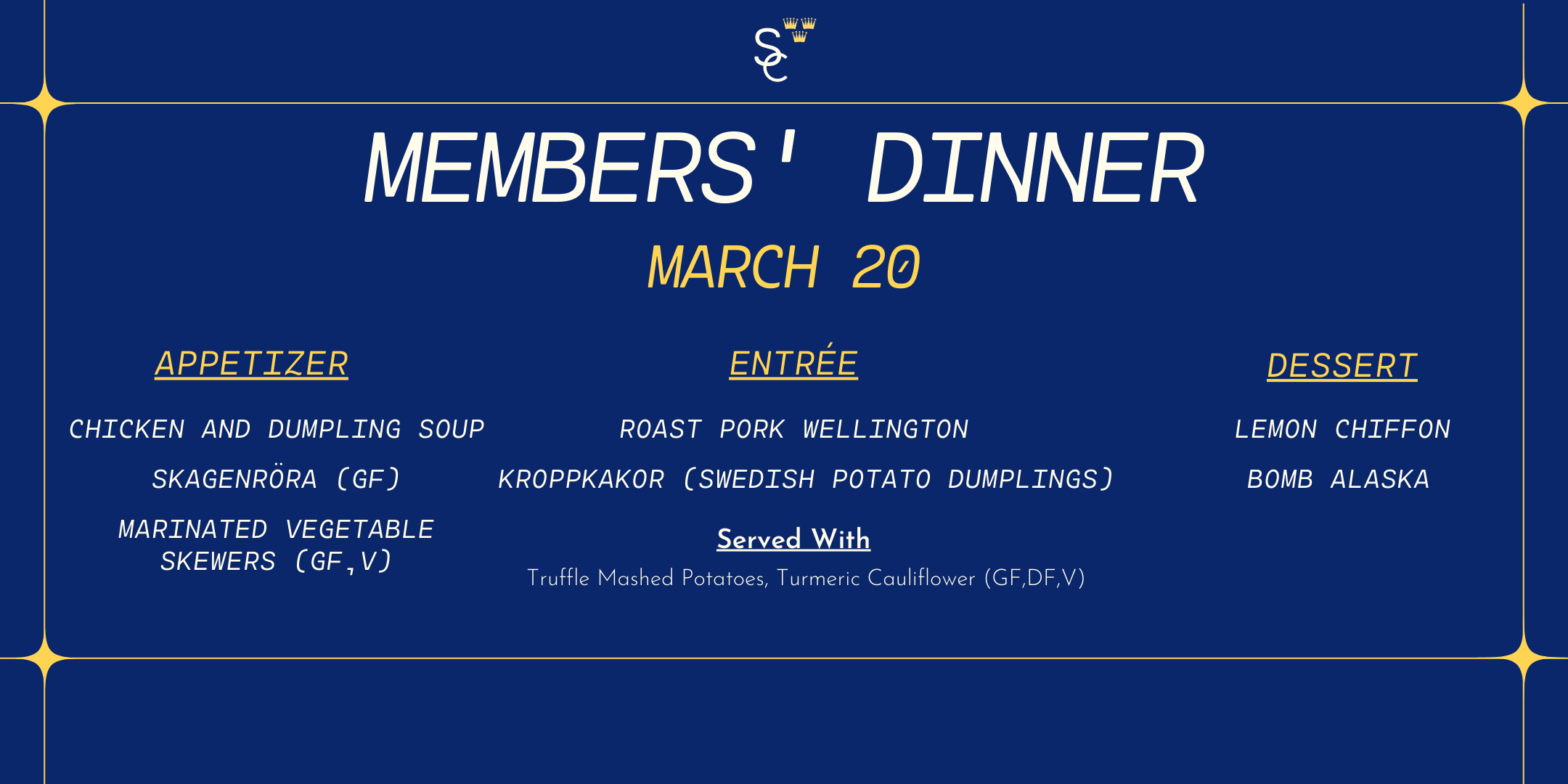 Members' Dinner — The Swedish Club NW