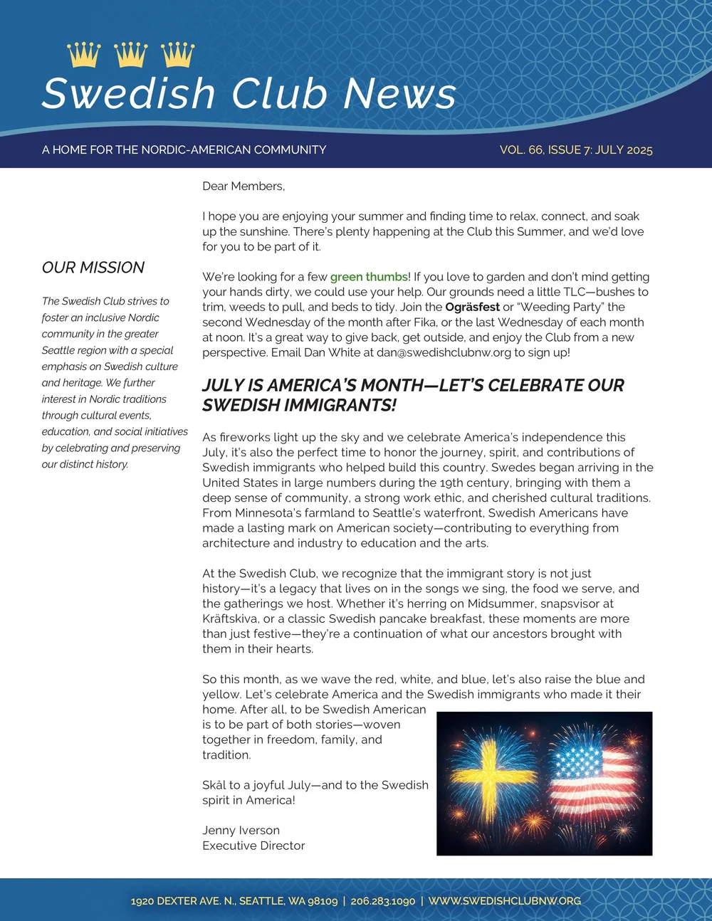 Swedish Club News — The Swedish Club NW