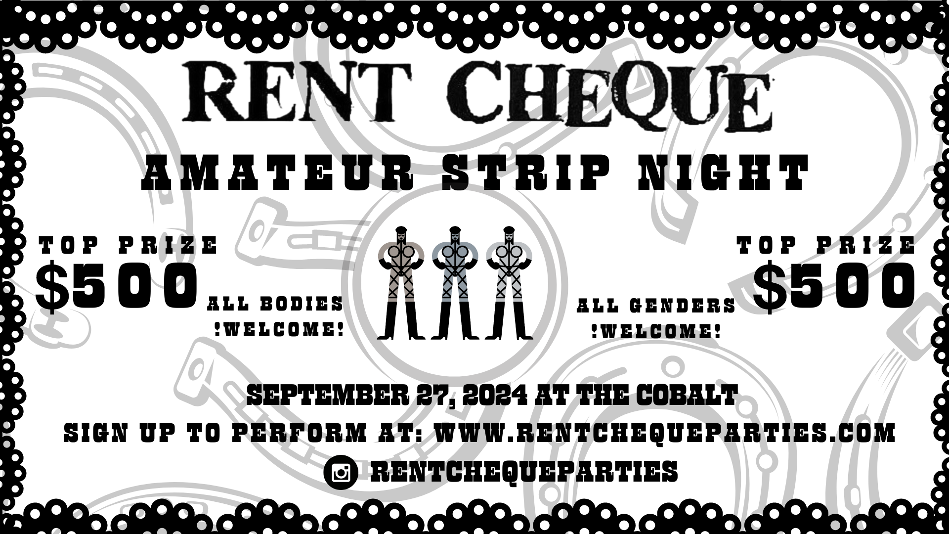 Events — RENT CHEQUE PARTIES