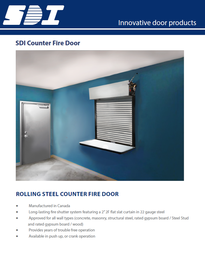 Counter Fire Shutters — Service Door Industries