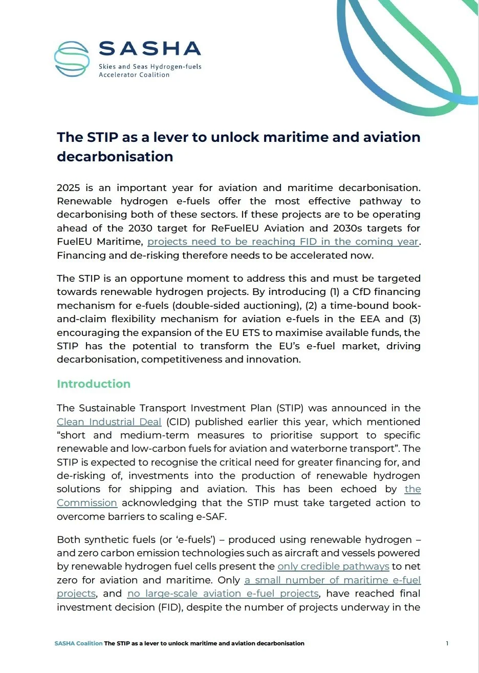The Sustainable Transport Investment Plan (STIP) position paper — SASHA ...