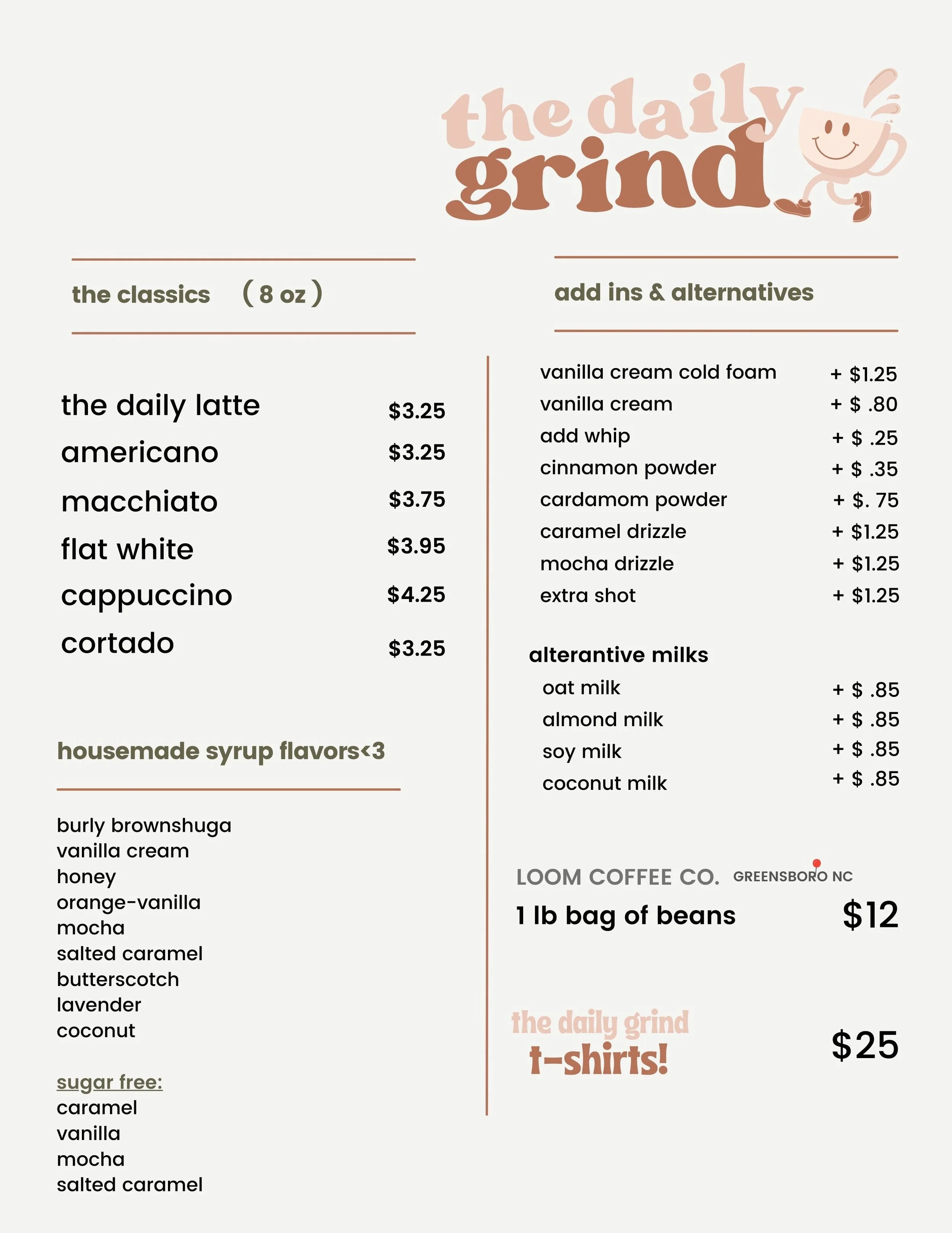 Menu 1 — thedailygrindnc.com