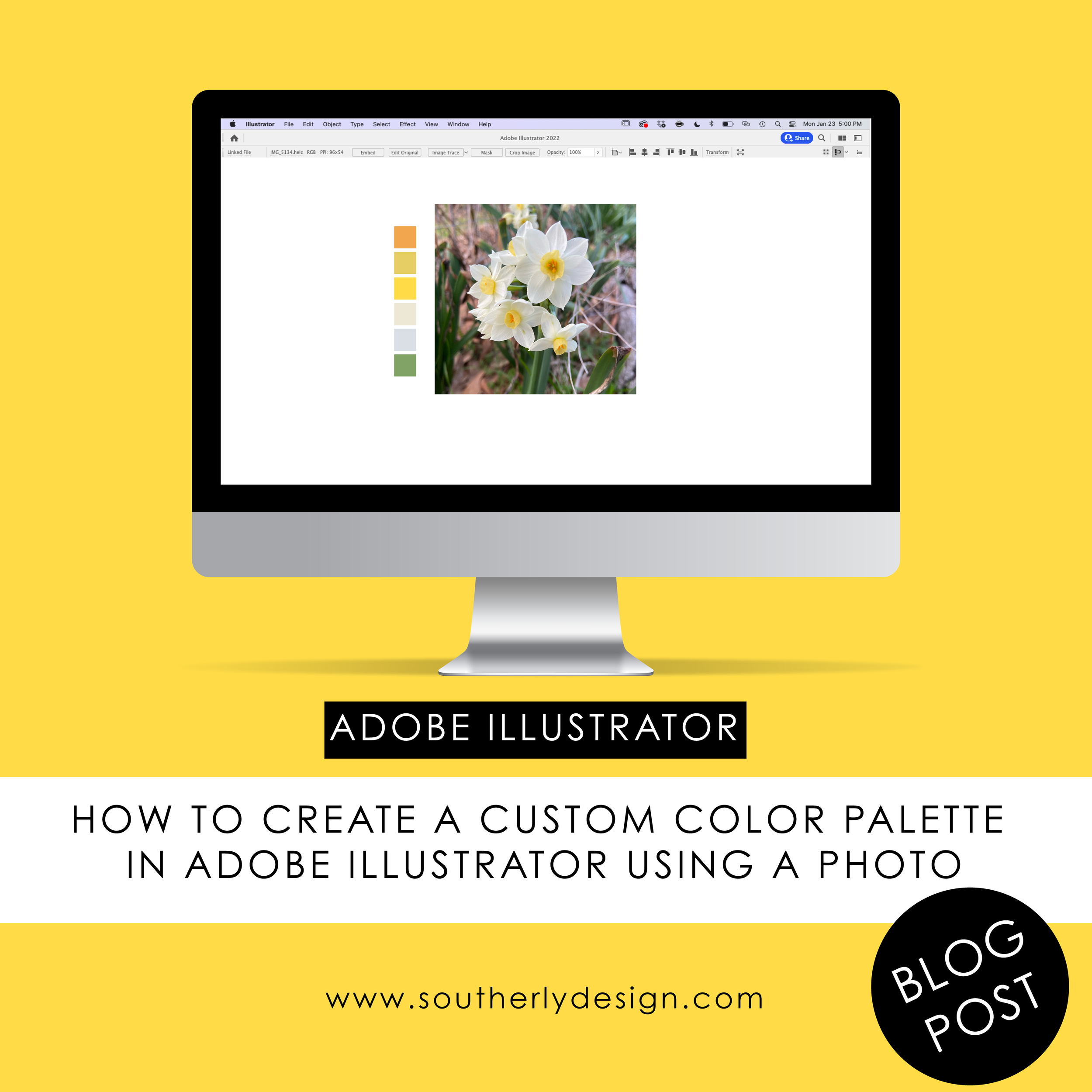 How to Create a Custom Color Palette in Adobe Illustrator Using a Photo ...