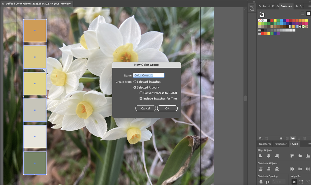 How to Create a Custom Color Palette in Adobe Illustrator Using a Photo ...
