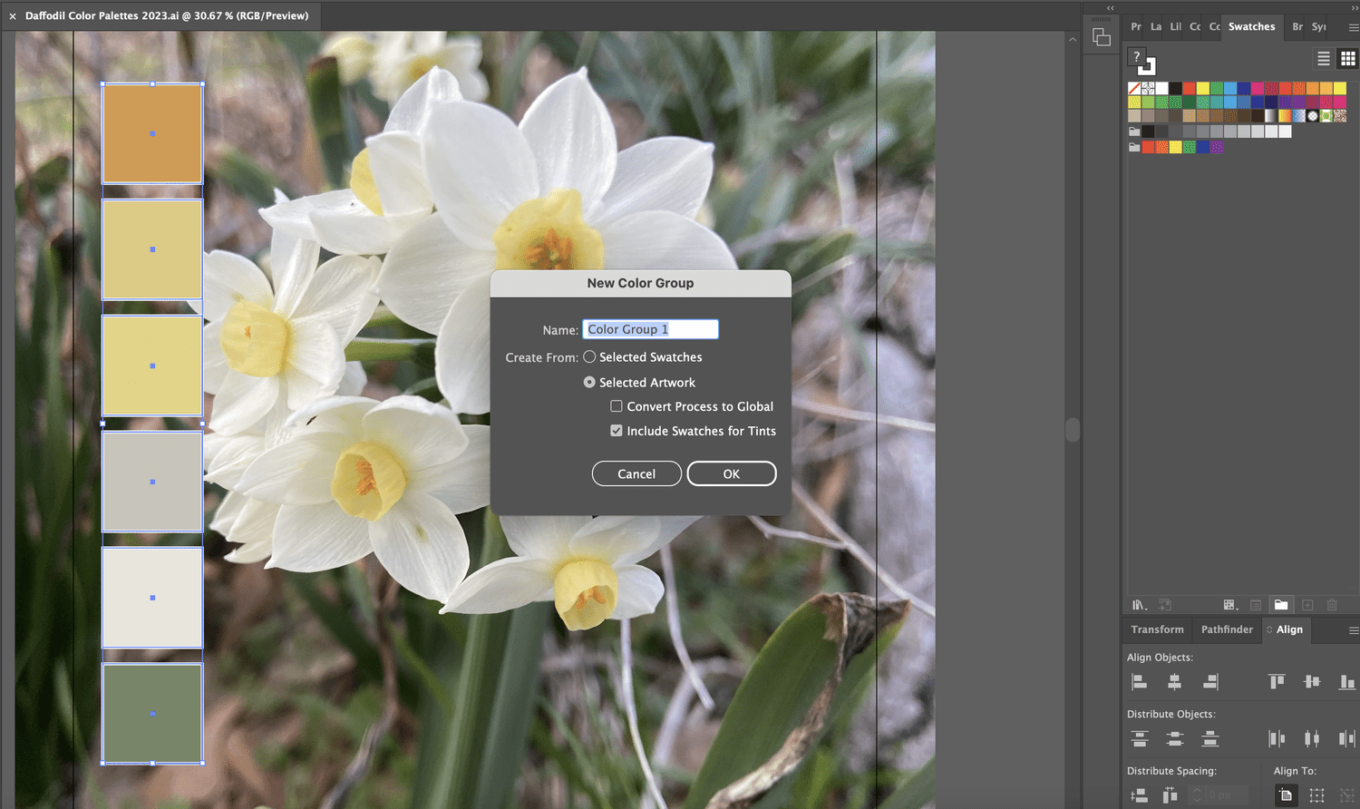 How to Create a Custom Color Palette in Adobe Illustrator Using a Photo ...