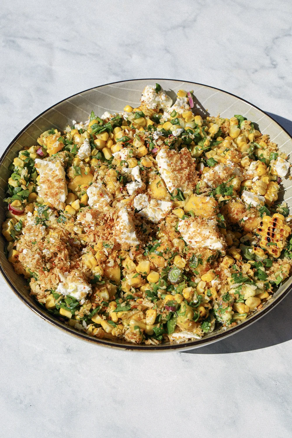 Grilled corn salsa with mango and feta — Jenny's Table
