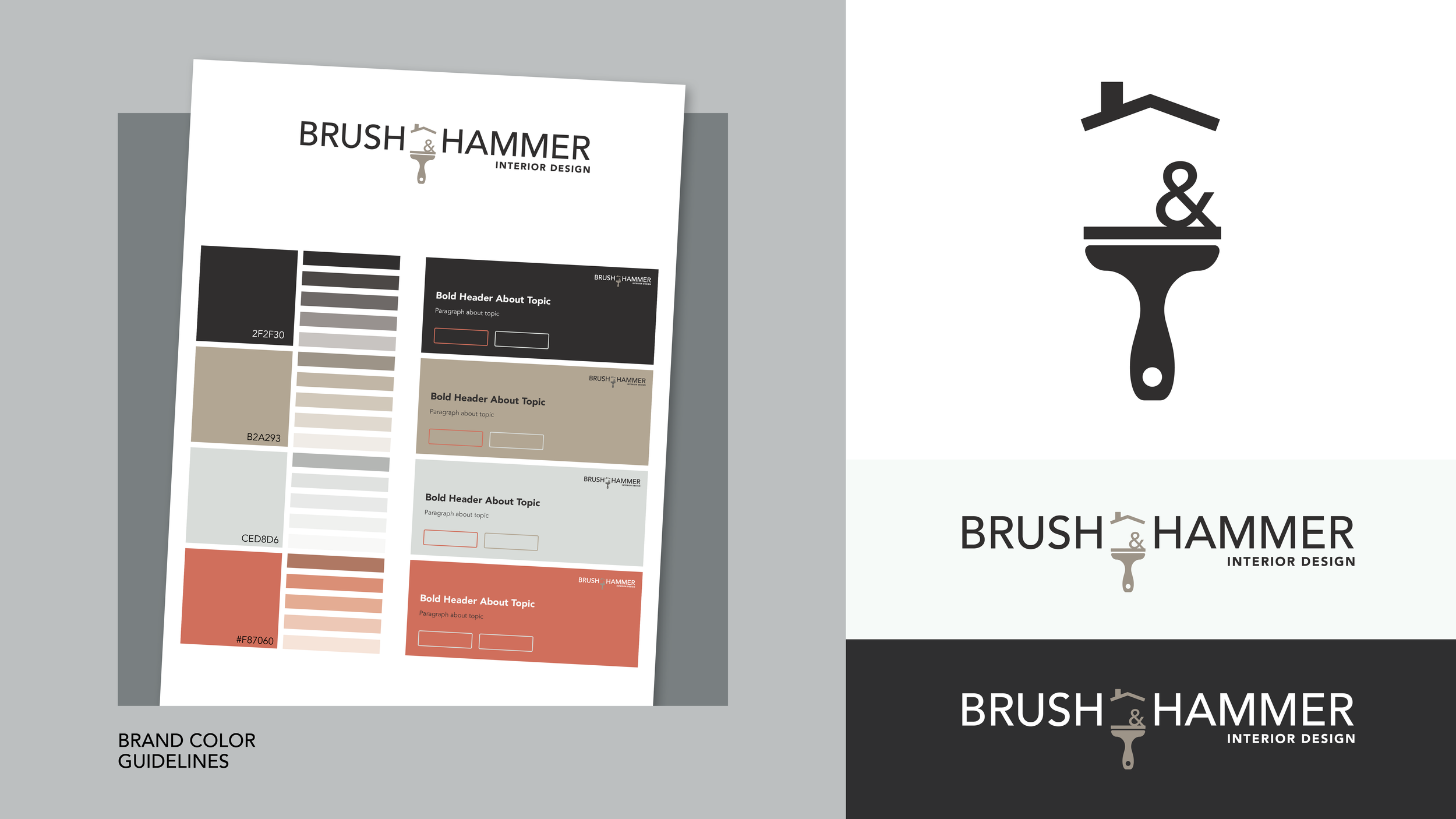 Brush and Hammer Interior Design Branding — Mackenzie Design