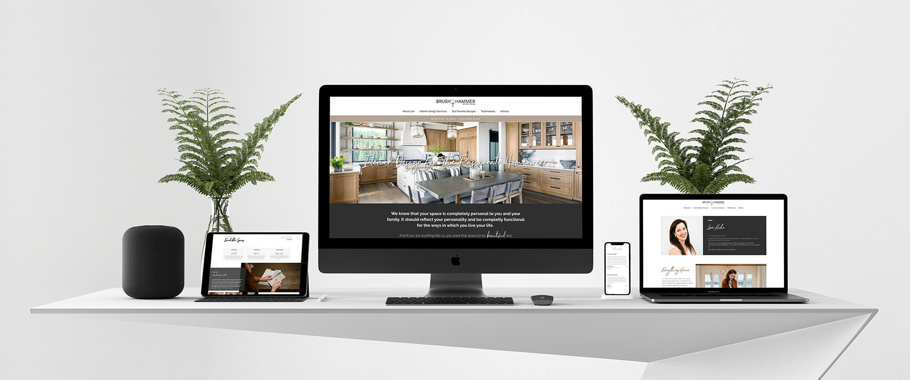 Brush and Hammer Interior Design Branding — Mackenzie Design