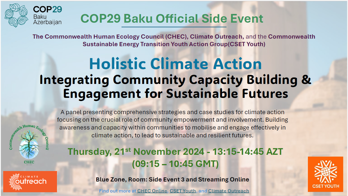 CHEC partners up again with Climate Outreach and CSET Youth for COP29 ...