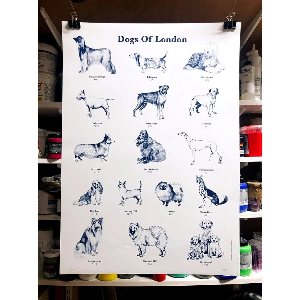 The Bat Cloud Screen Print - By Anna Walsh — Garudio Studiage