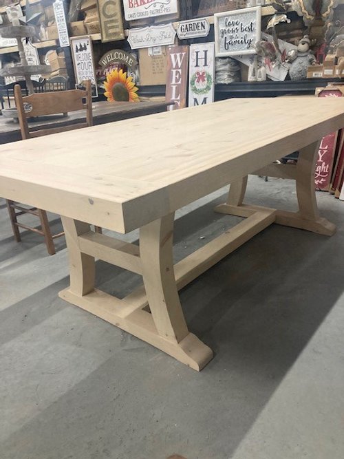 5 foot x 40 harvest table plus extensions — Johnsons Custom Furniture