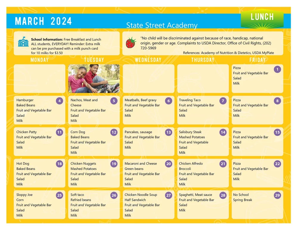 Lunch Menu — State Street Academy