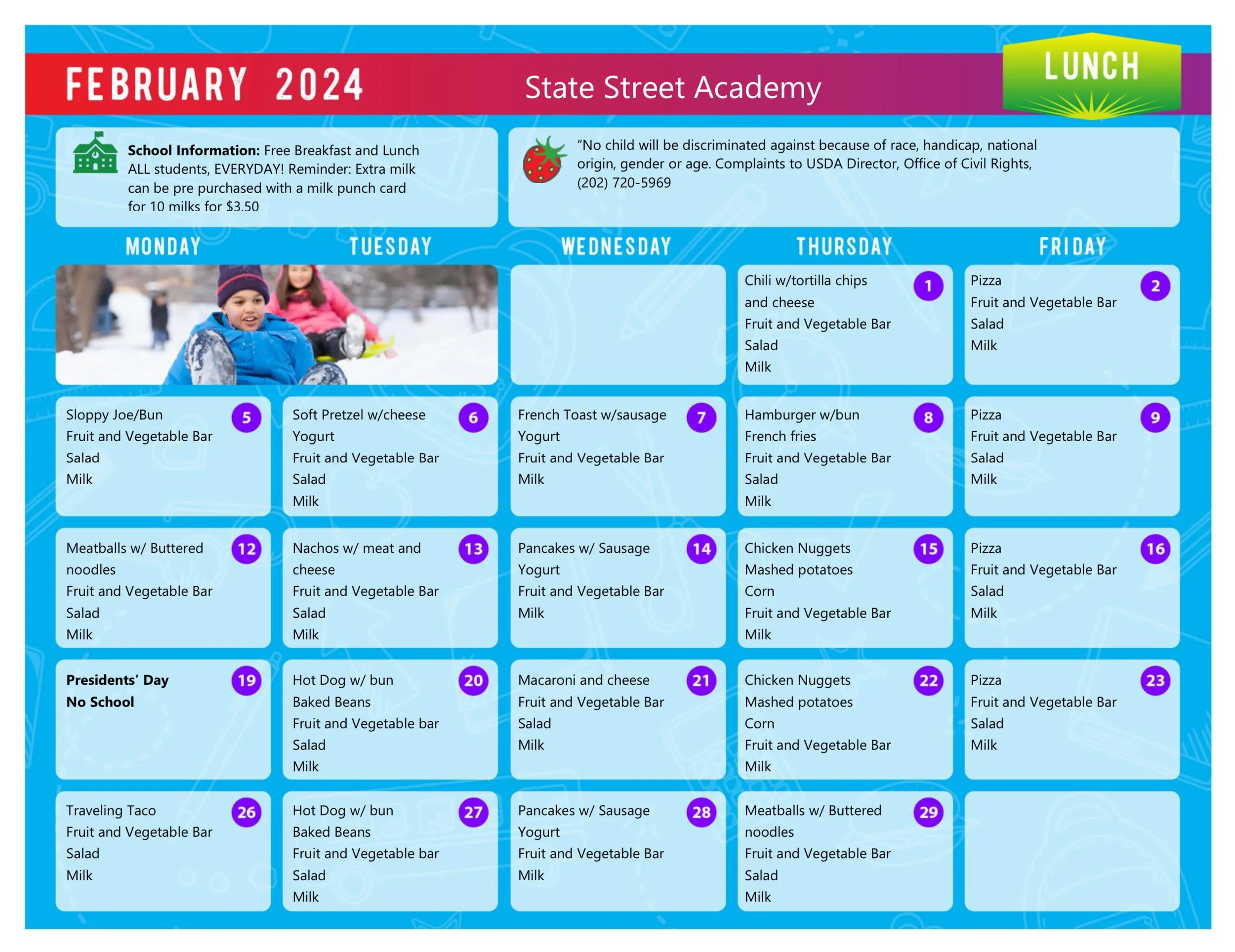 Lunch Menu — State Street Academy