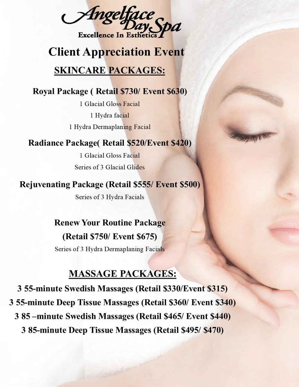 Specials — Angelface Day Spa
