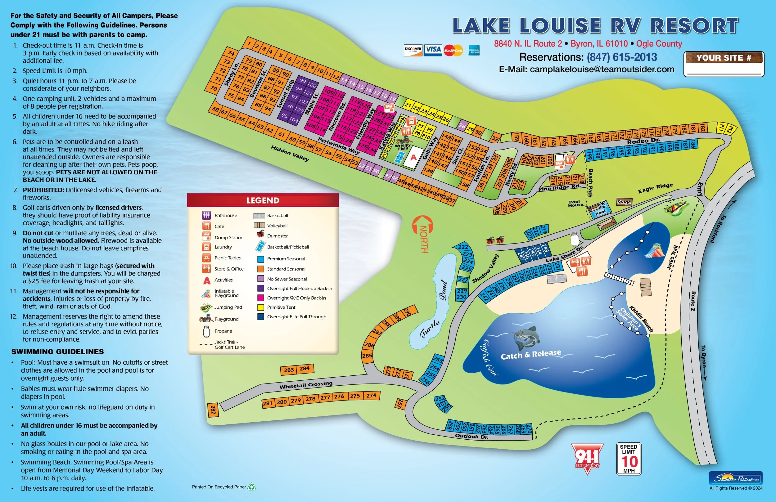 Resort Map — Lake Louise RV Resort