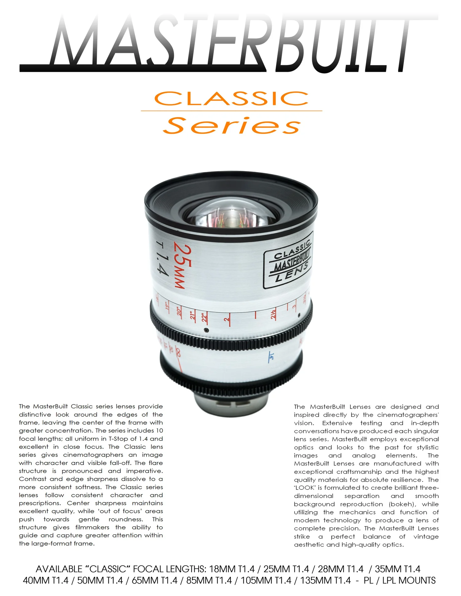 "CLASSIC" SERIES LENS TEST — Masterbuilt Lenses