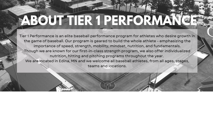 TIER 1 PERFORMANCE | Baseball Training Facility