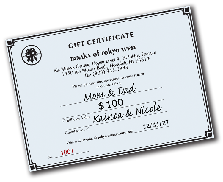 Gift Certificate Tanaka Of Tokyo gift-certificate-tanaka-of-tokyo