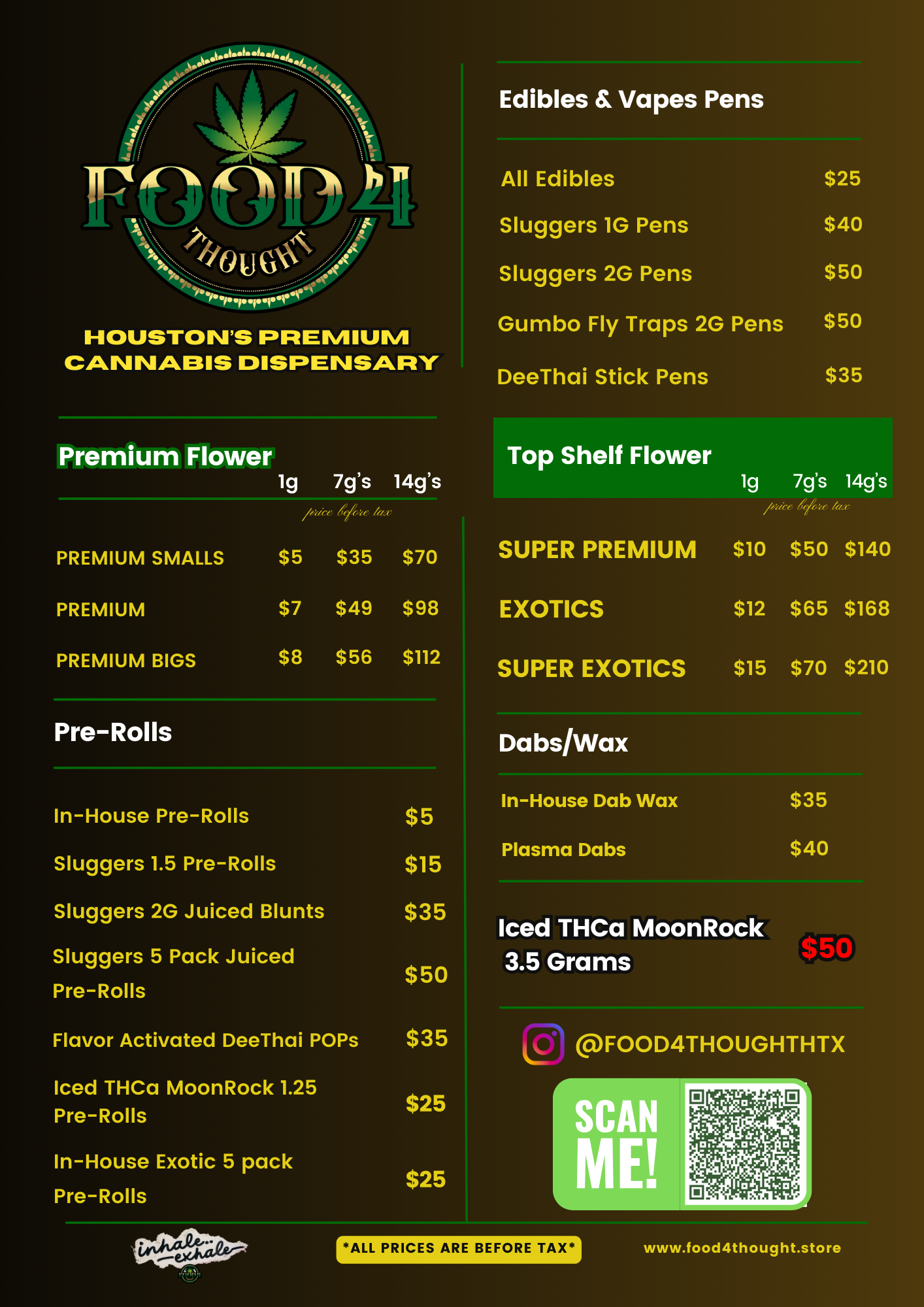 Menu 1 — Food4Thought