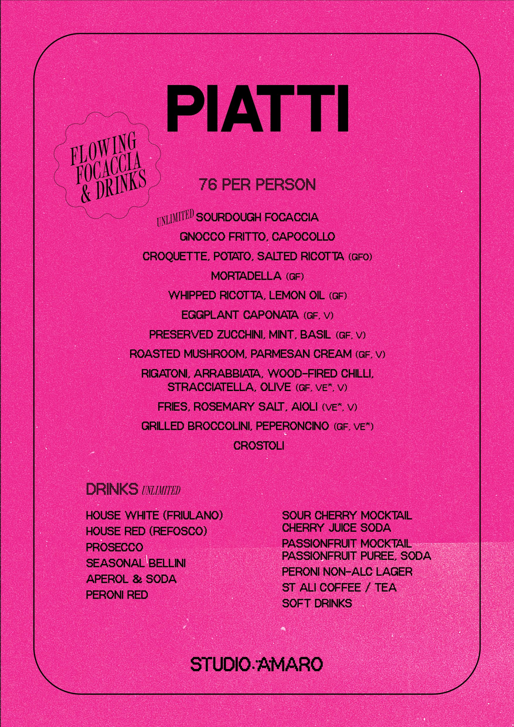 Piatti — Studio Amaro