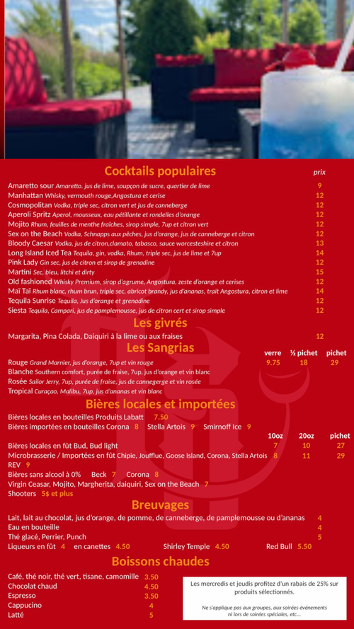 Menu — Rouge Steakhouse