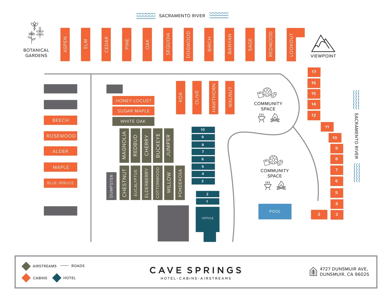 PROPERTY MAP — Cave Springs | Dunsmuir, CA