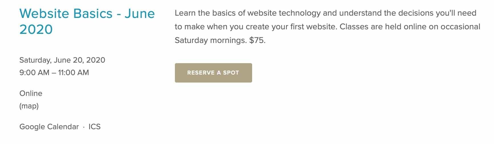 How to promote live online classes on your website — Kerry A. Thompson ...