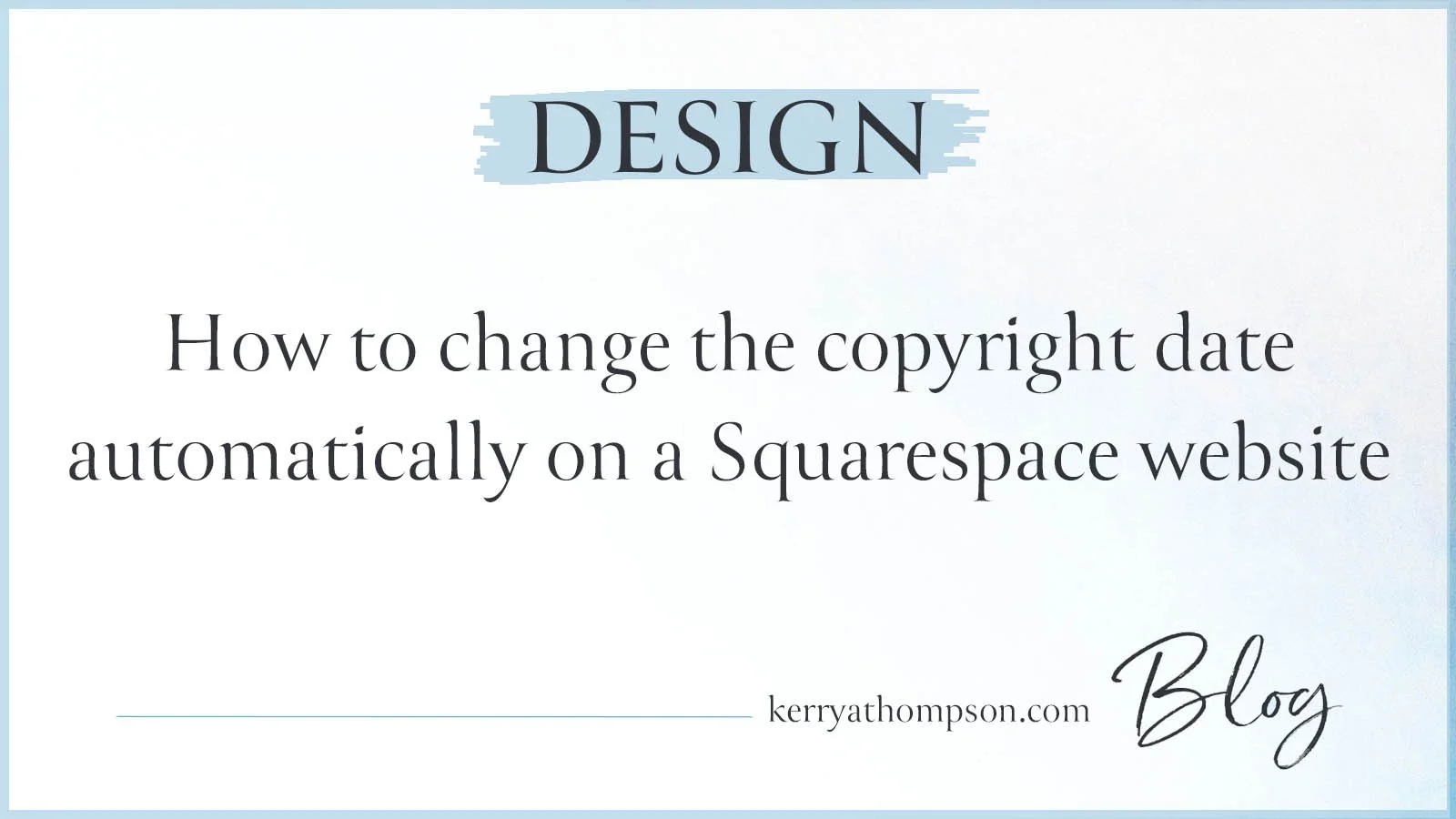 How to change the copyright date automatically on a Squarespace website ...