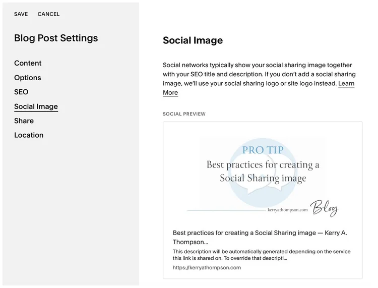 Best practices for creating a Social Sharing image — Kerry A. Thompson ...