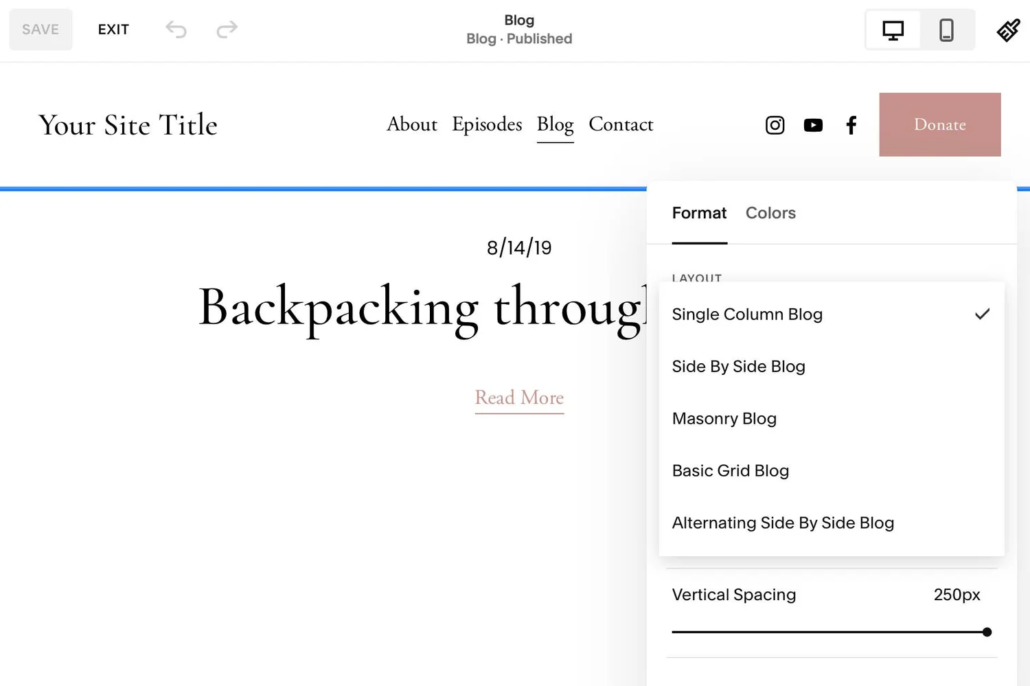 How to design your blog page on Squarespace or Weebly — Kerry A ...