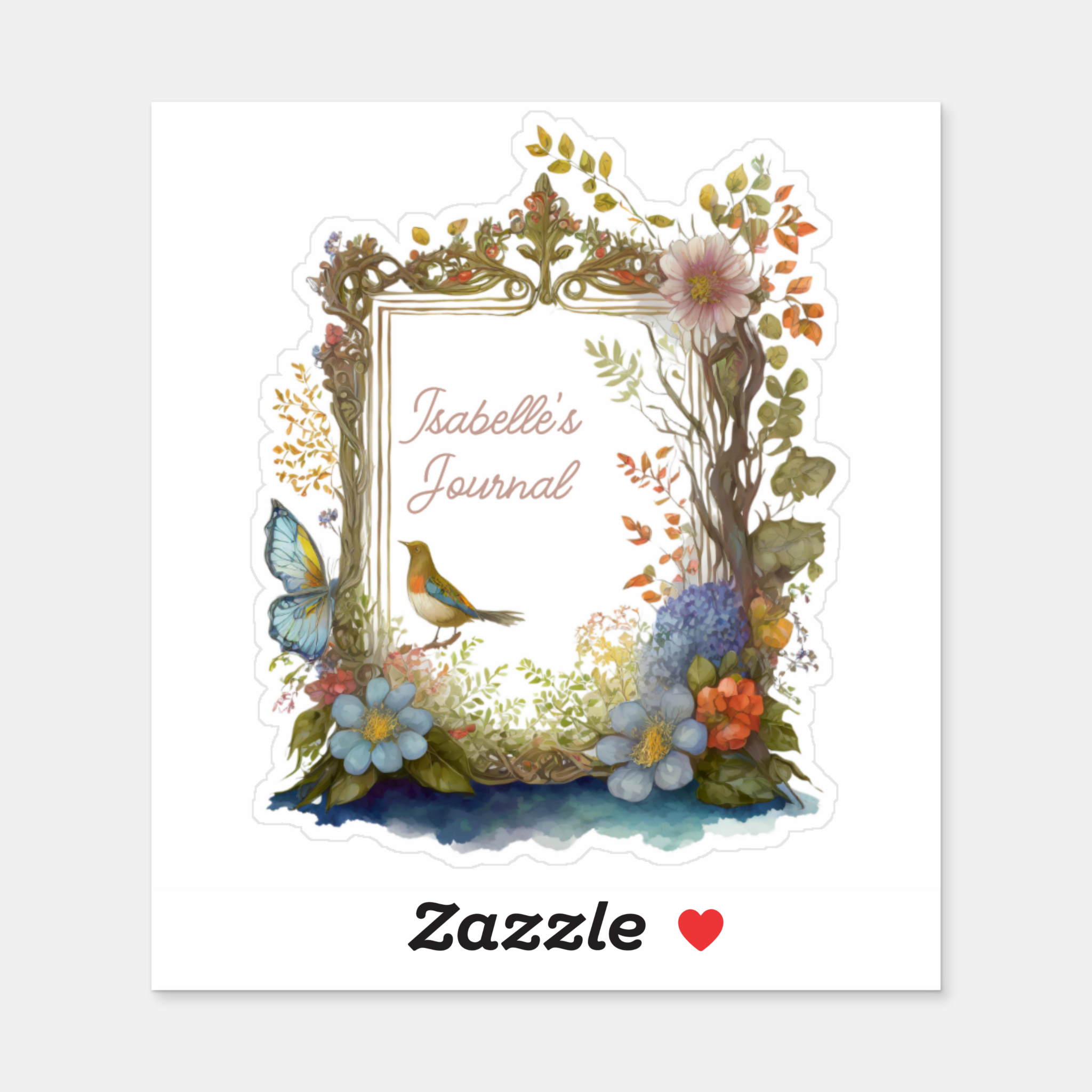 Nature's Fairytale Personalized Journal Bookplate Sticker | Shop Unique ...