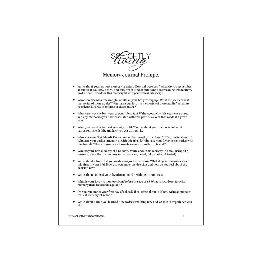 Free Printable Everday Journal Prompts | Free Journal Prompt Printables