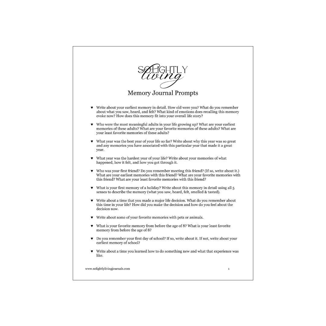 Free Printable Everday Journal Prompts | Free Journal Prompt Printables