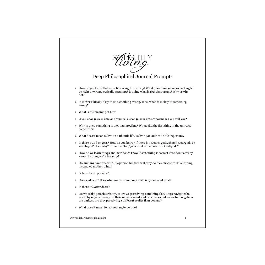 Free Printable Everday Journal Prompts | Free Journal Prompt Printables