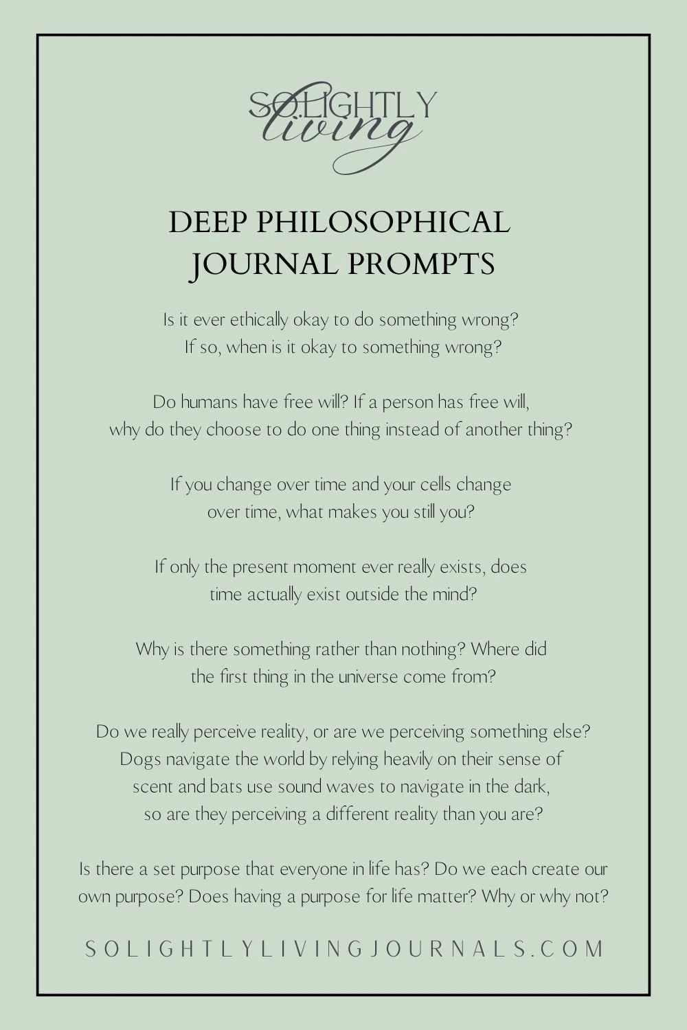 Deep Philosophical Journal Prompts