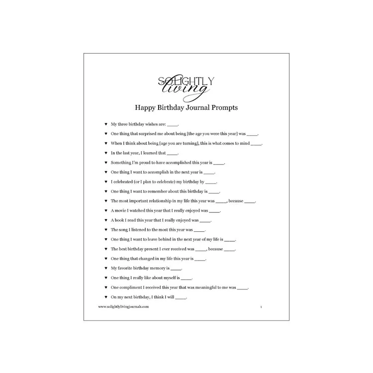 Free Printable Memory Journal Prompts | Free Journal Printables