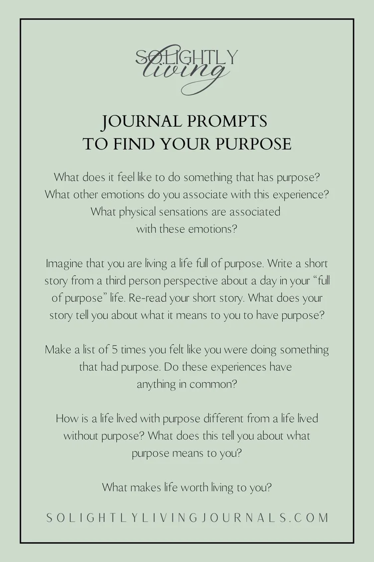 Journal Prompts to Find Your Purpose