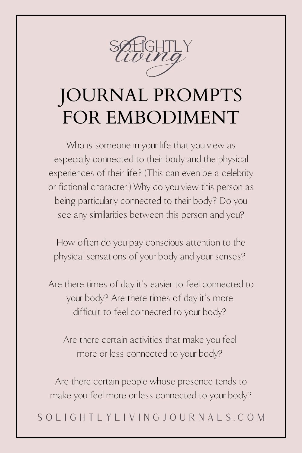 Grounding Journal Prompts For Embodiment