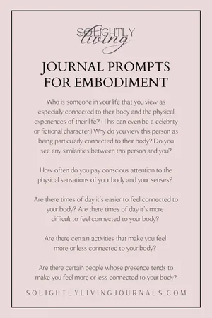 Grounding Journal Prompts For Embodiment