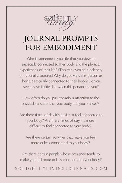 Grounding Journal Prompts For Embodiment