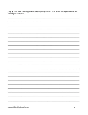 Free Guided Journal Pages | Positive Self Talk Printable