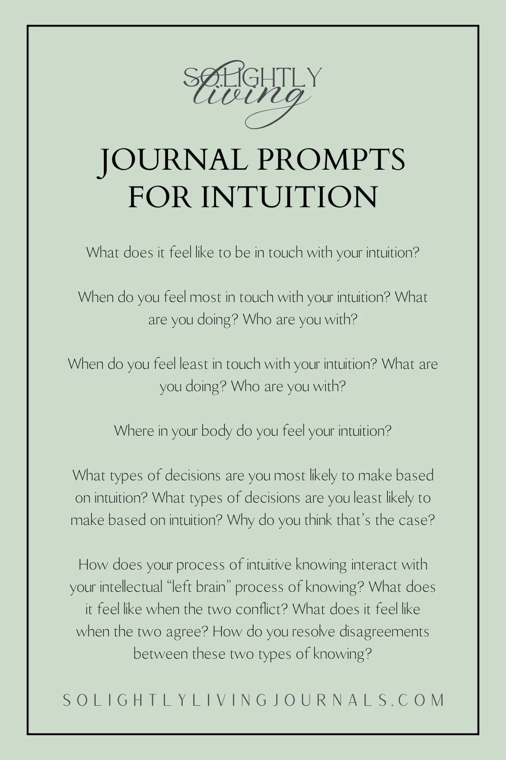 Journal Prompts for Connecting With Your Intuition | Intuition Journal ...
