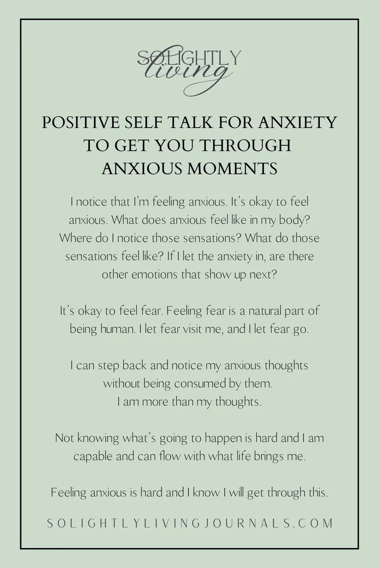 Self Talk For Anxiety To Get You Through Anxious Moments