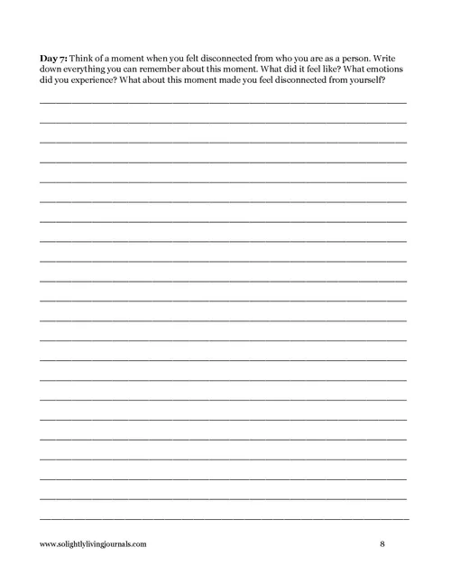 Free Printable 20 Day Guided Journal For Self Reflection | Free Journal ...