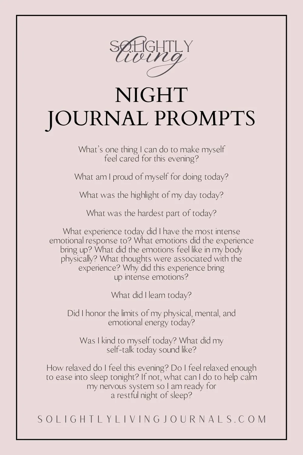 Night Journal Prompts For A Peaceful Heart