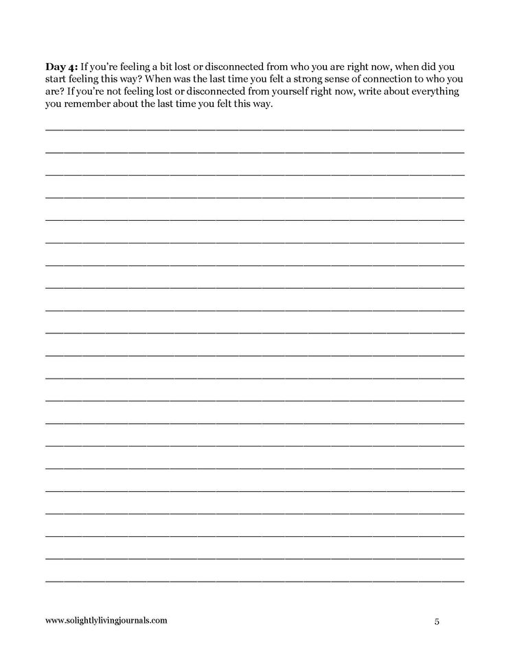 Free Printable 20 Day Guided Journal For Self Reflection | Free Journal ...