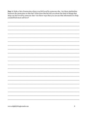 Free Guided Journal Pages | Positive Self Talk Printable