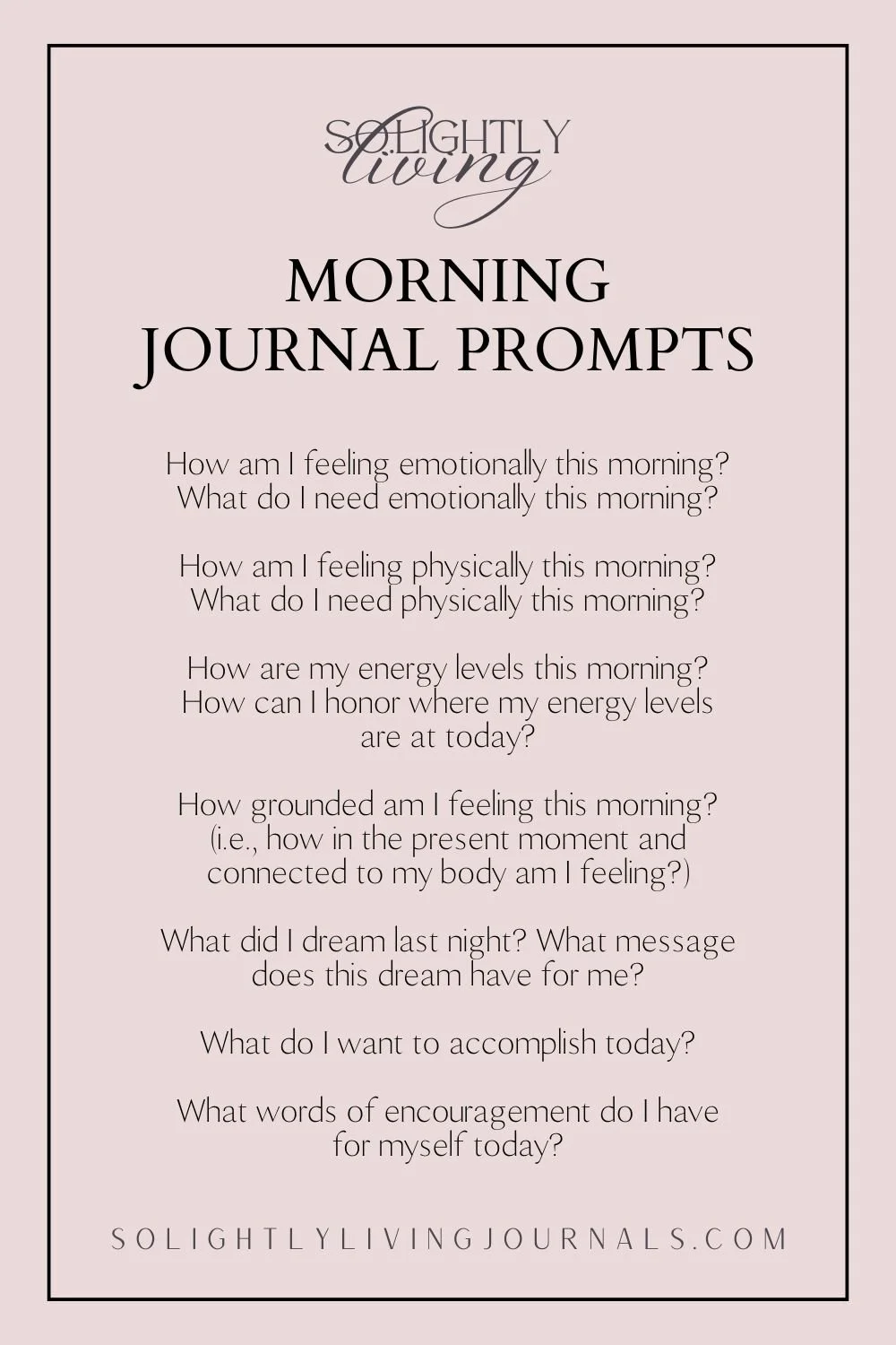 Morning Journal Prompts For Emotional Wellness
